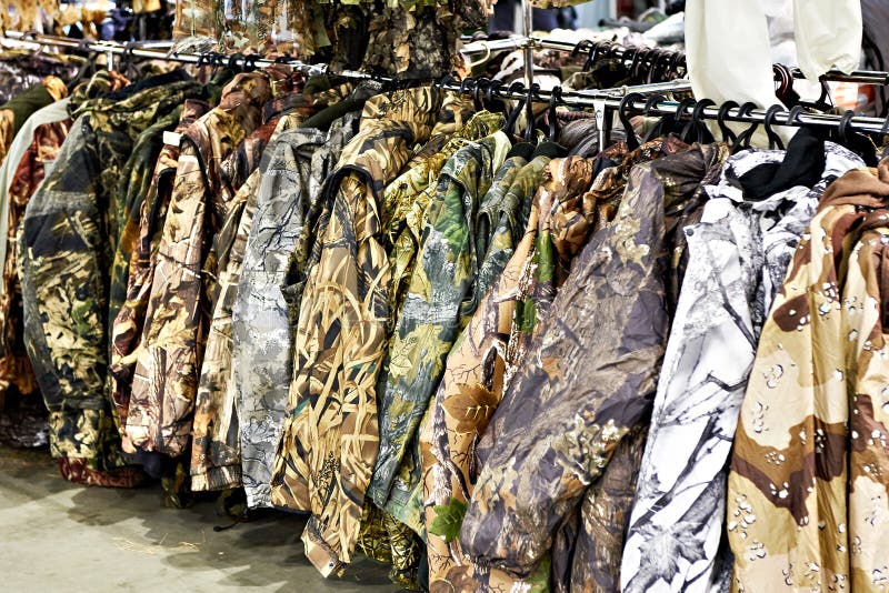 Clothing for Hunters in Market Stock Image - Image of hunter, store ...