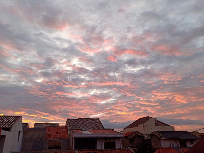 Warm Clouds in the Afternoon Stock Photo - Image of sunset, afternoon ...