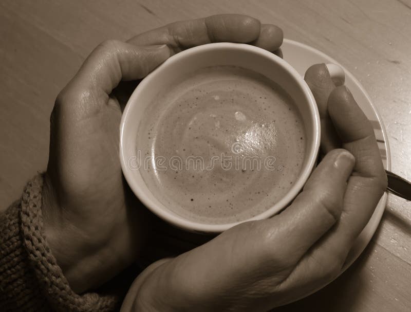 Warm coffee mug stock image. Image of crema, cinnamon - 162233233