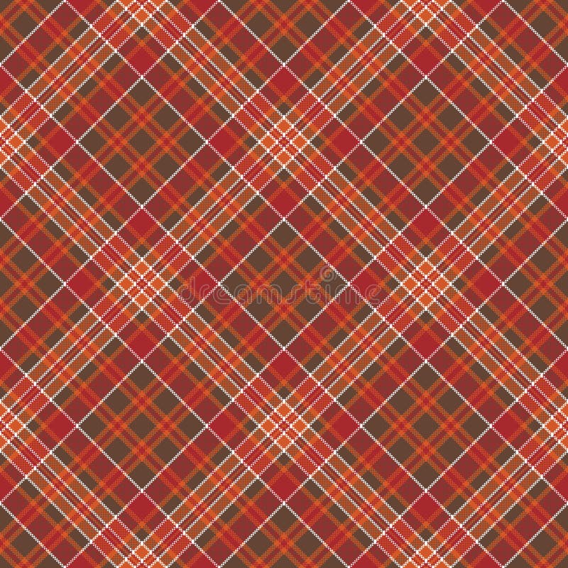 Warm Color Diagonal Check Plaid Square Pixel Seamless Pattern Stock ...