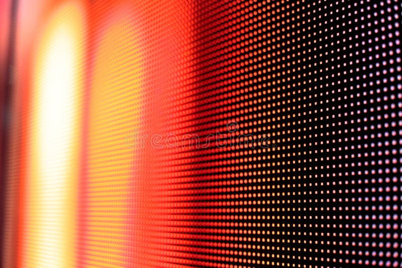 Close Up of Warm Colored LED SMD Screen Side Stock Image - Image of ...