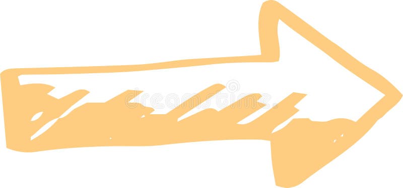 Warm Colors Hand Drawn Various Appearance Arrows Stock Vector ...