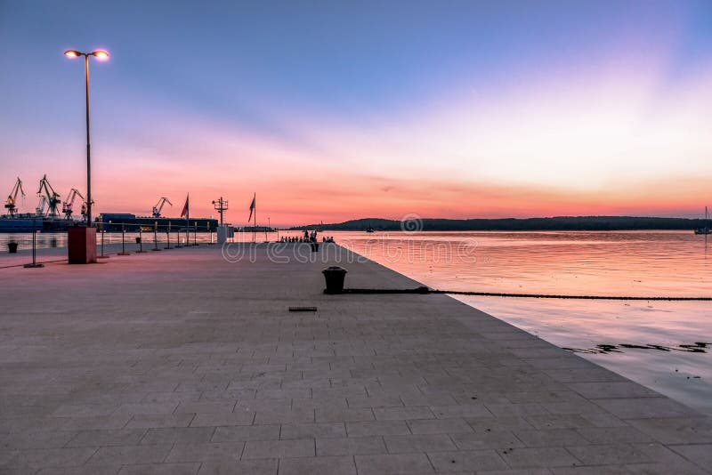 Warm colors at the jetty stock photo. Image of outside - 44780858