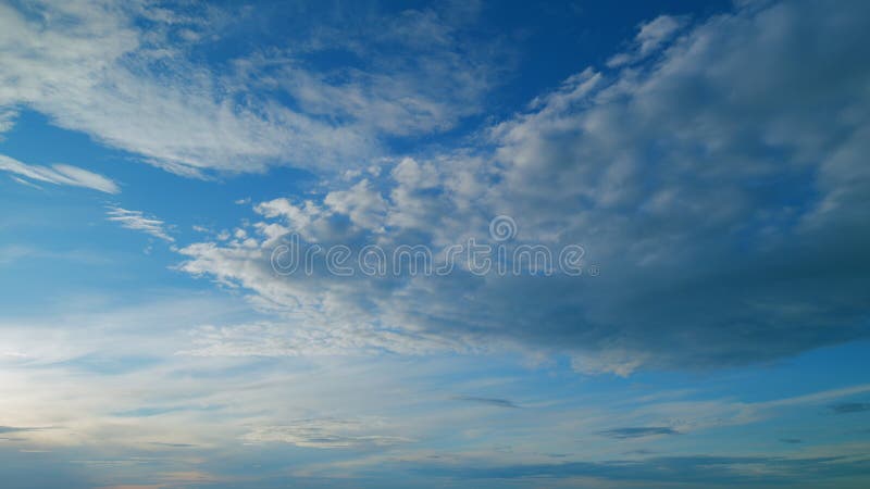 Warm Colors of Sky and Clouds at Sunset. Cloud Nature Background ...