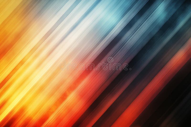 Warm and Cool Colors Blending in a Dynamic Abstract Background Made of ...