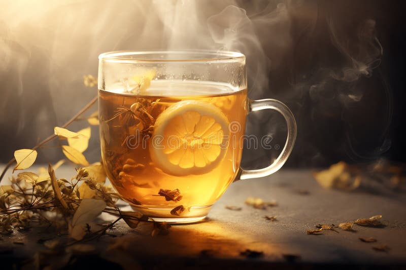 A Warm Cup of Herbal Tea or Coffee Self Care Background Stock ...