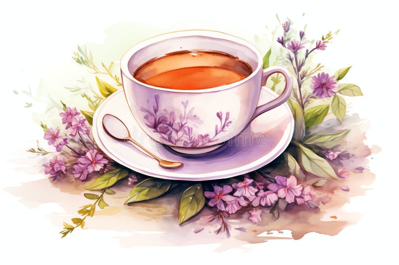 A Warm Cup of Herbal Tea or Coffee Self Care Background Stock ...