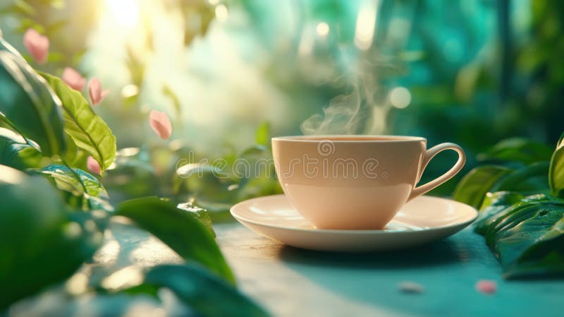 A Warm Cup of Tea Glowing Softly in a Quiet Room, Visualizing Empathy ...