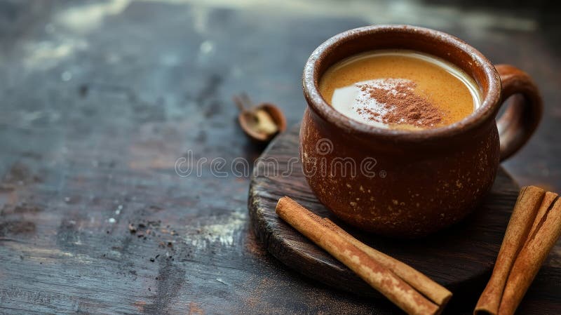 A Warm Cup of Venezuelan Chicha with Cinnamon Sticks, Offering a Rich ...