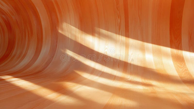 Warm Curved Maple Hardwood Wall Texture with Light Reflections Stock ...
