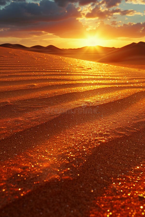 Warm Desert Sand Patterns at Sunset Stock Photo - Image of contrast ...