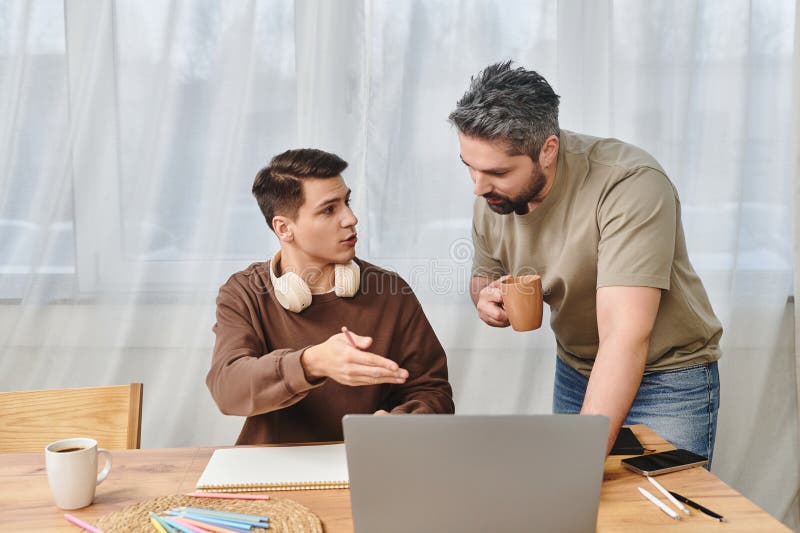 Warm Discussions Around the Kitchen Table Stock Photo - Image of ...