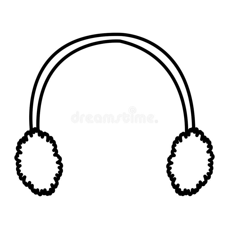 Warm ears winter accessory stock vector. Illustration of earmuffs ...