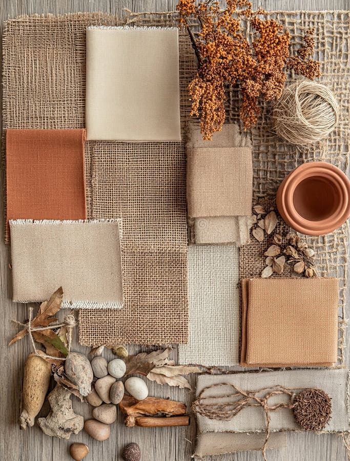 Warm Earth Tones Mood Board a Mood Board Quality Picture Quality. Stock ...