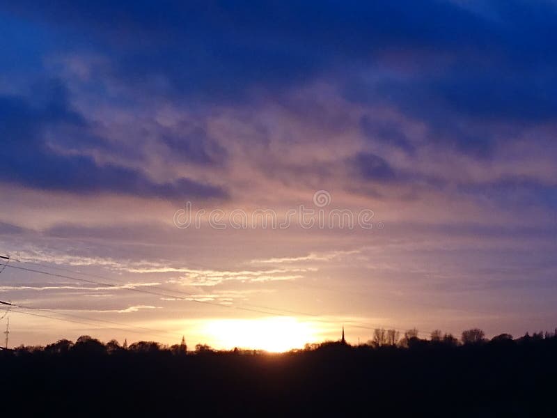 Warm evening sky stock image. Image of looking, evening - 82632793