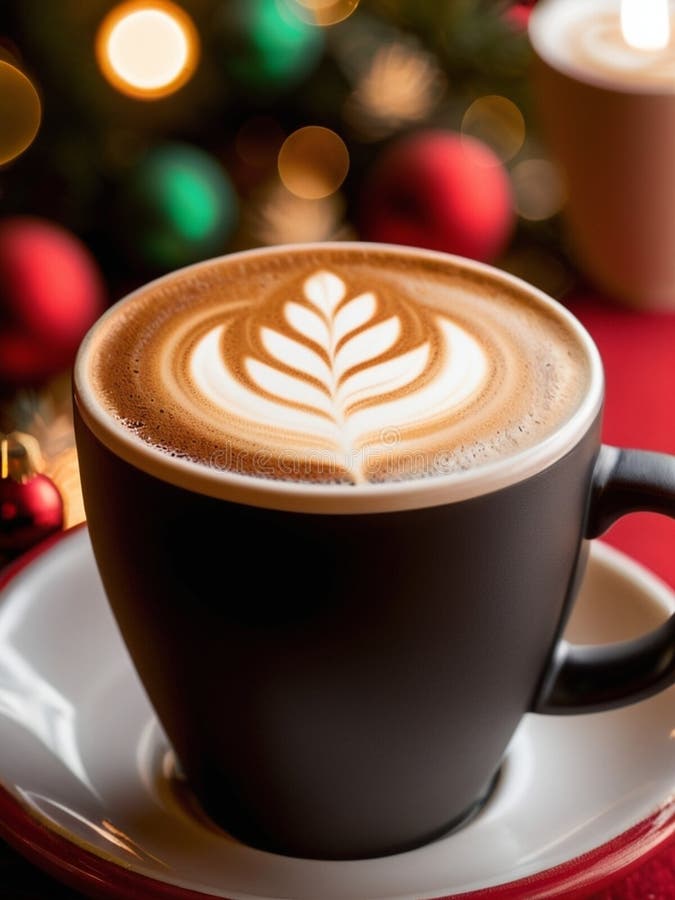 Warm and Festive Hot Christmas Coffee Delight.AI Generated Stock ...