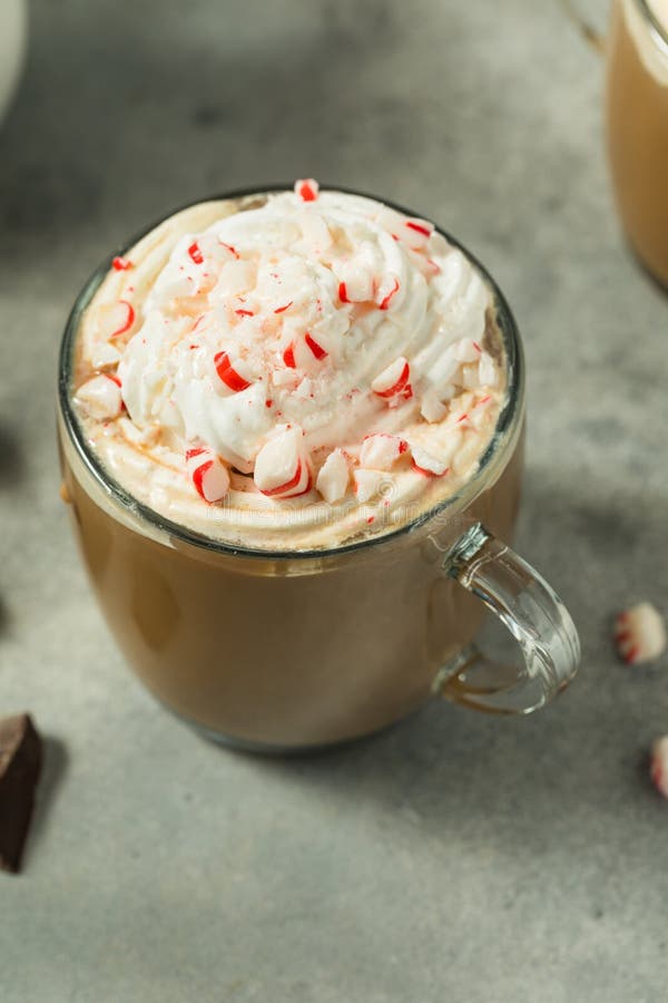 Warm Festive Peppermint Mocha Latte Stock Image - Image of tasty ...