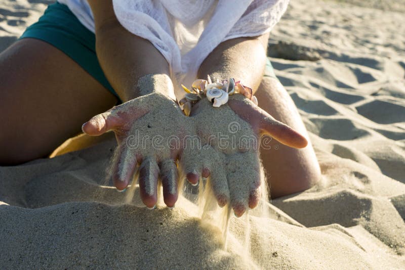 Warm fine sand in summer stock photo. Image of surface - 108237486