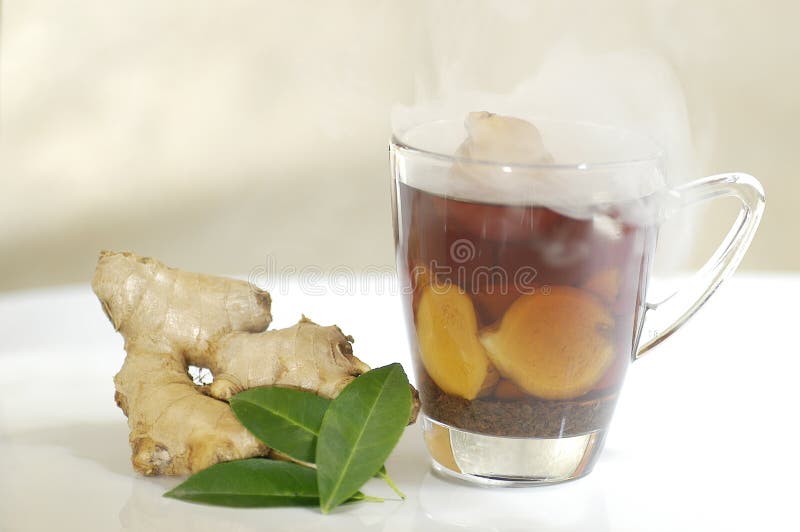 Warm ginger tea stock photo. Image of herbal, beverage - 28185164