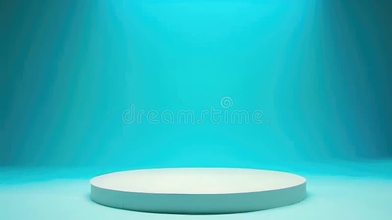 Warm Glow Circle Podium in Stylish Modern Interior. Stock Photo - Image ...