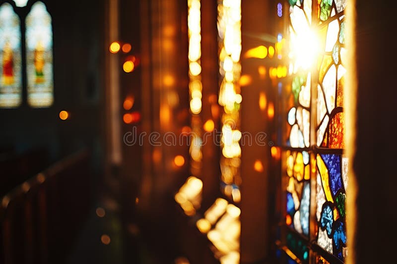 Stained Glass Window Light stock image. Image of generated - 376061753