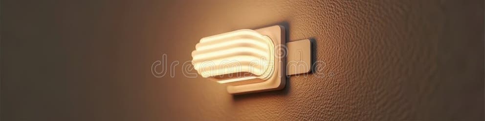 Warm Glow of a Modern Led Wall Night Light in a Cozy Room Setting Stock ...