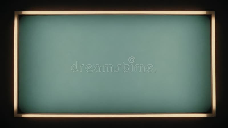 Warm Glowing Frame in Dark Setting, Showcasing Modern Minimalist Style ...