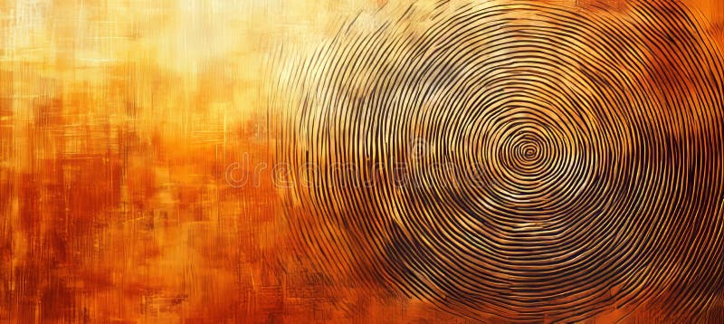 Warm Glowing Orange Copper Metal Texture Backdrop with a Circular ...