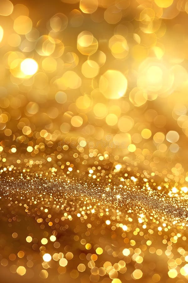 Golden Background with Soft Bokeh for Affirmations Stock Illustration ...