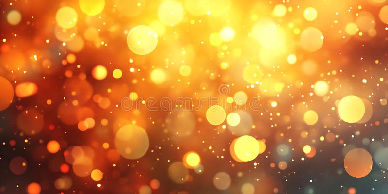 Warm Golden Bokeh Lights Background Texture Stock Illustration ...