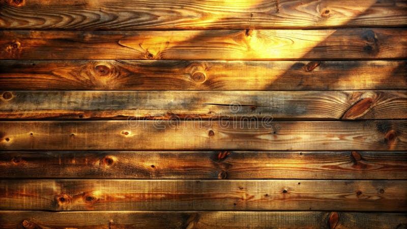 Warm Golden Light on Rustic Wooden Planks Background. Generative AI ...