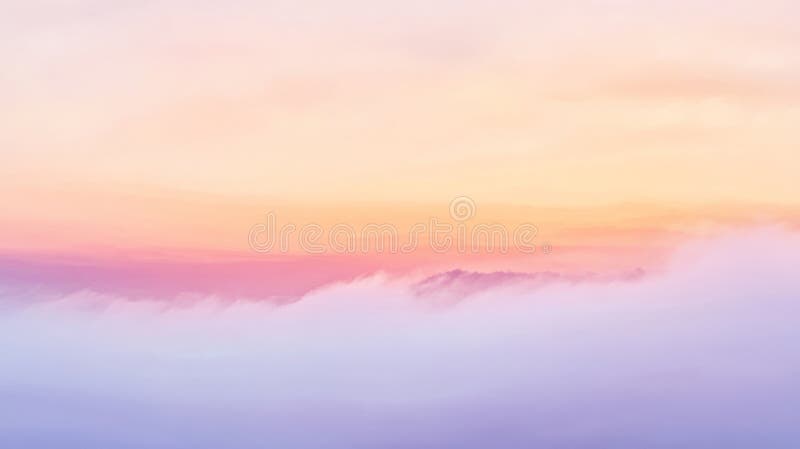 A Warm Gradient Transitioning from Peach To Soft Lavender, with Gentle ...