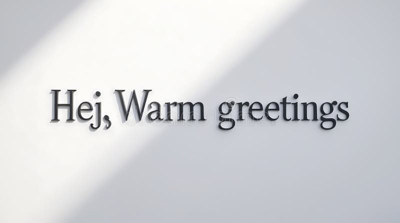 Warm Greetings in Simple Typography Adding a Friendly Touch Stock Image ...