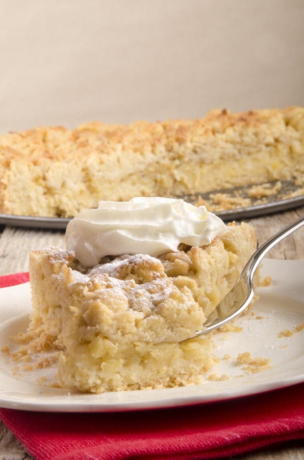 Warm Home Made Pear Crumble Cake Stock Image - Image of pastry, cake ...