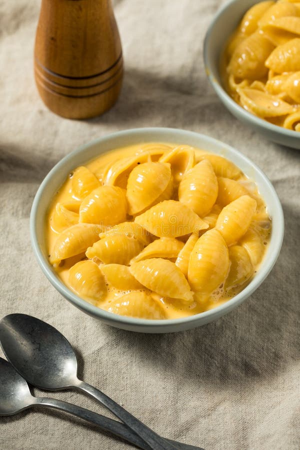 Warm Homemade Macaroni and Cheese Pasta Shells Stock Photo - Image of ...