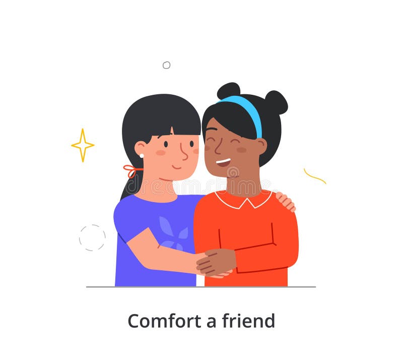 Warm Friend Hugs Stock Illustrations – 86 Warm Friend Hugs Stock ...