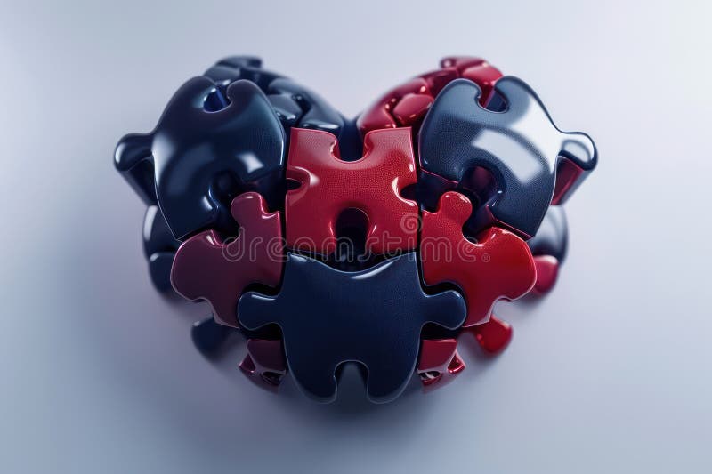 Warm and Inclusive Puzzle Piece Heart Graphic Design Symbol of Autism ... Warm and Inclusive Puzzle Piece Heart Graphic Design Symbol of Autism ...