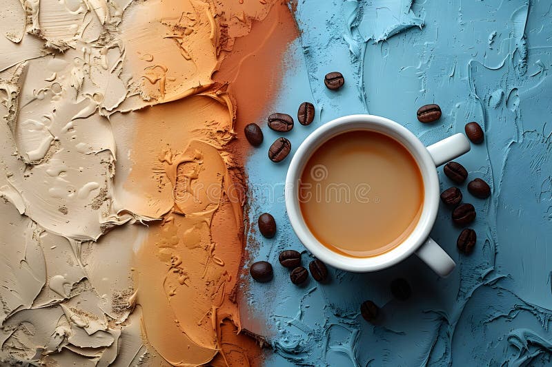 Warm and Inviting Coffee Cup Design - Minimalist Office Background ...