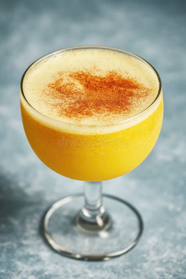 A Warm and Inviting Drink Featuring Orange Juice and Cinnamon Sprinkles ...