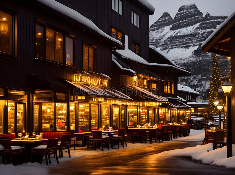 Warm Inviting Delicious Food Nice Ambiance. Stock Illustration ...