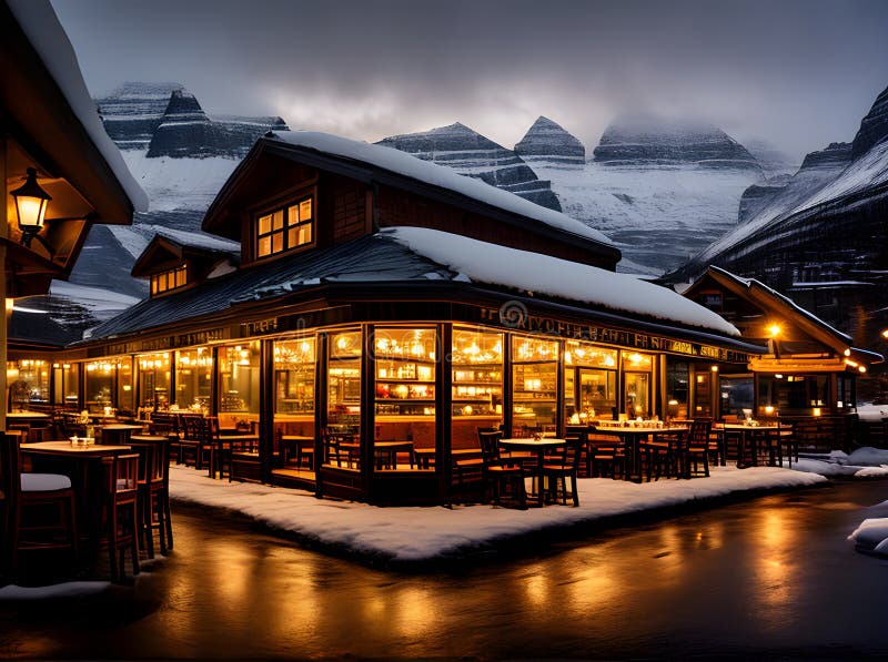 Warm Inviting Delicious Food Nice Ambiance. Stock Illustration ...