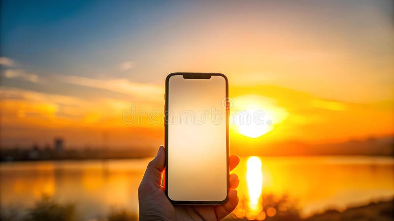 A Warm, Inviting Glow Illuminates a Smartphone Screen, Casting Soft ...