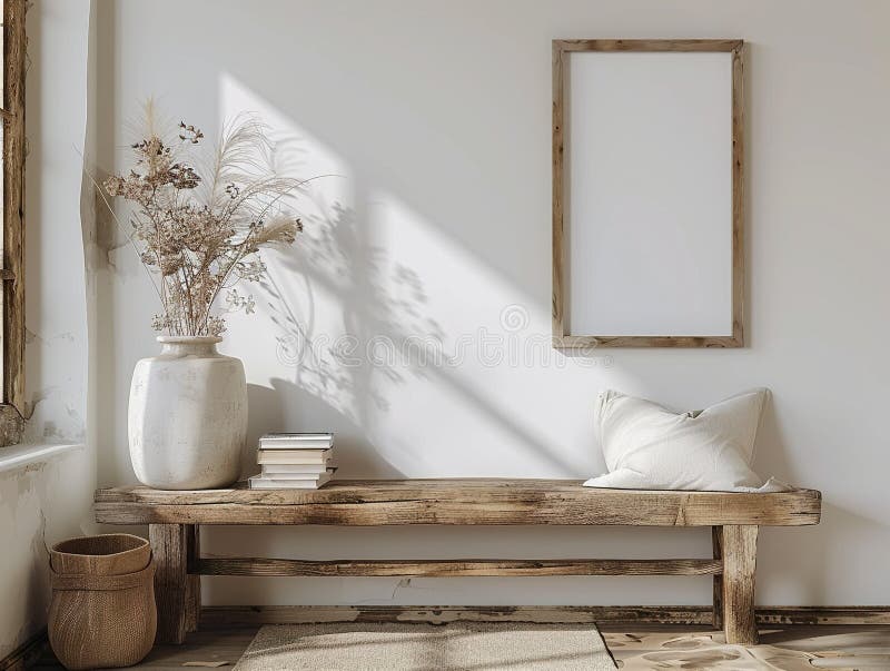 Warm, Inviting Interior with Neutral Colors and Textures. Perfect for ...