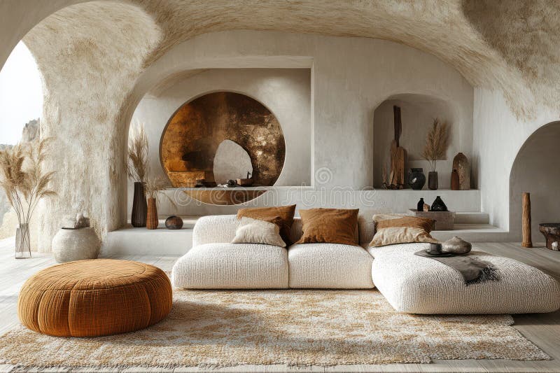 Warm and Inviting Living Room Interior Design Ideas. AI Generated Stock ...