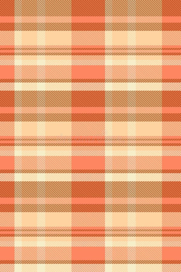 Warm, Inviting Peach and Cream Plaid Pattern. Perfect for Textile ...