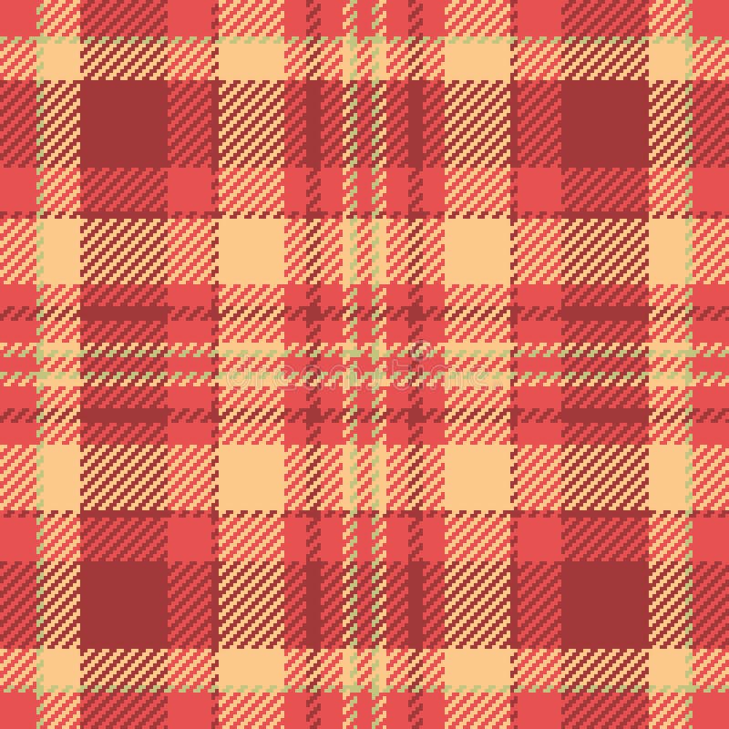 Warm, Inviting Red and Beige Plaid Pattern. Perfect for Textile Design ...