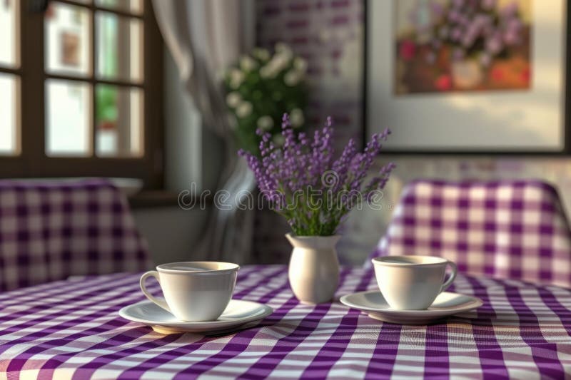 Cozy Morning Coffee Table Setting Stock Photo - Image of comfort ...