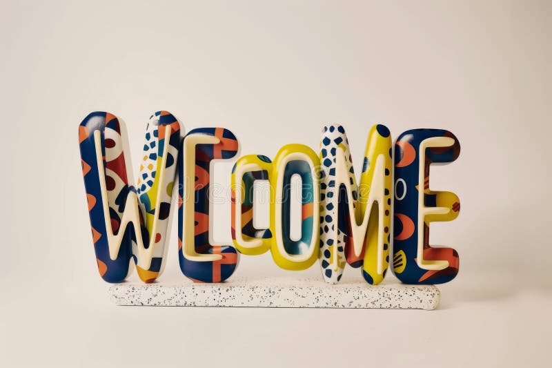 Warm and Inviting Welcome Message Stock Illustration - Illustration of ...