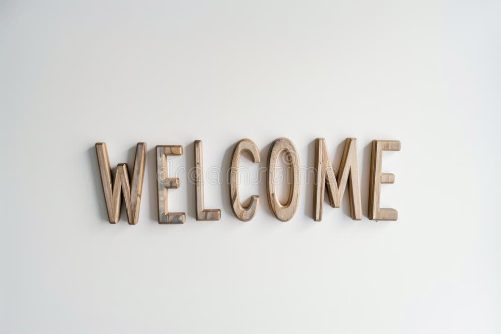 Warm and Inviting Welcome Message Stock Illustration - Illustration of ...