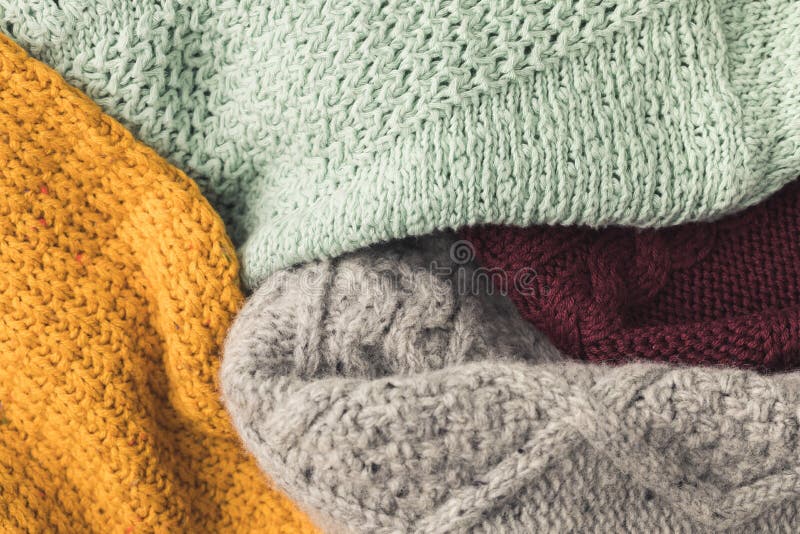 Warm knitted sweaters stock image. Image of fashion - 119810419